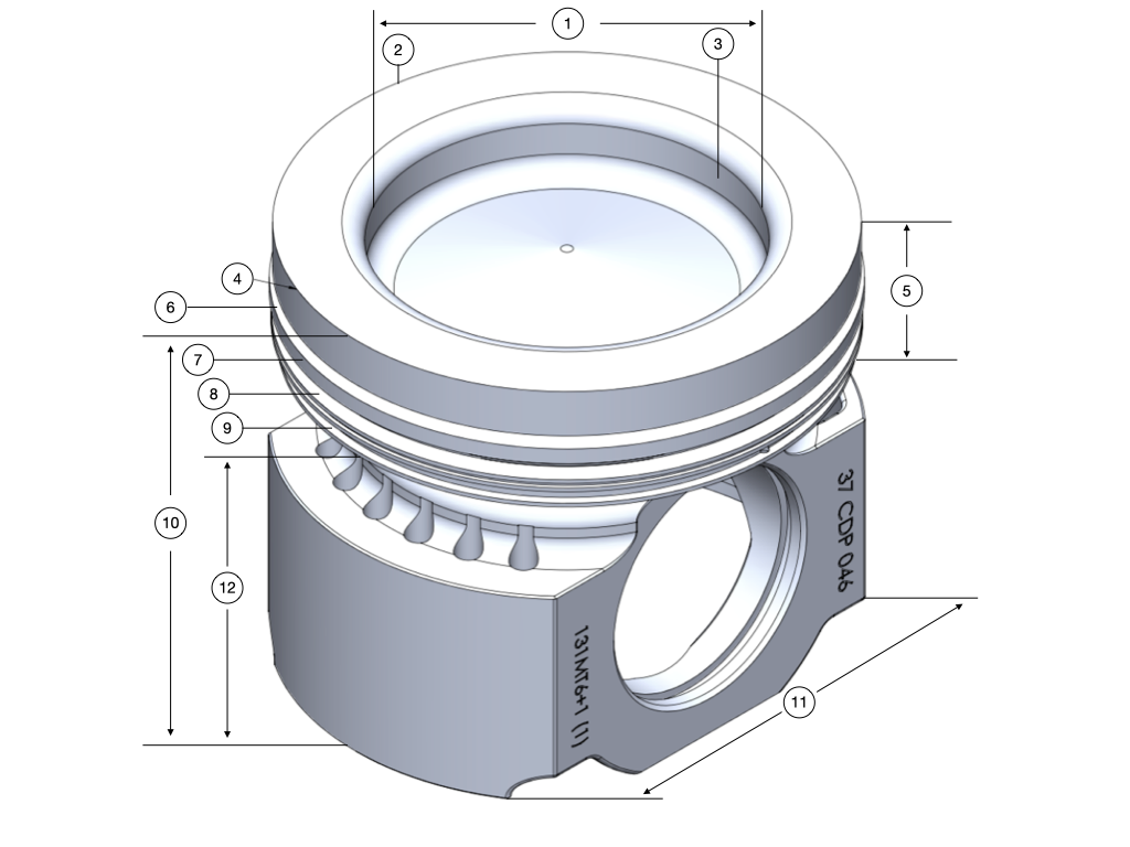 Piston – GLMW Motorteile Werk Germany